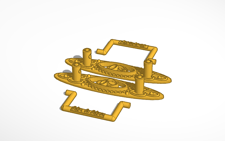 3D design Kist beslag handvat L-R - Tinkercad