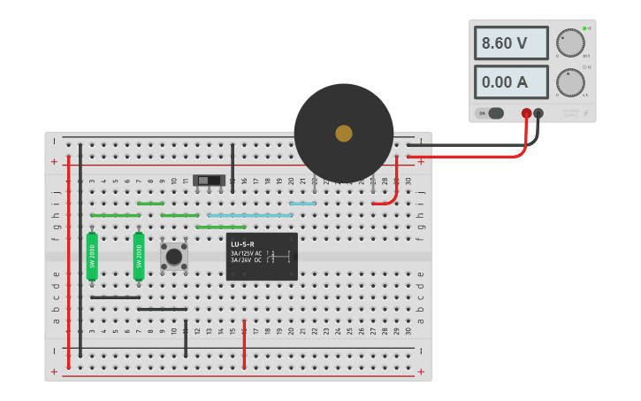 Circuit Design Piezo Tinkercad