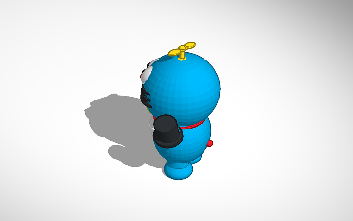 3d Design Doraemon Figurine Tinkercad 