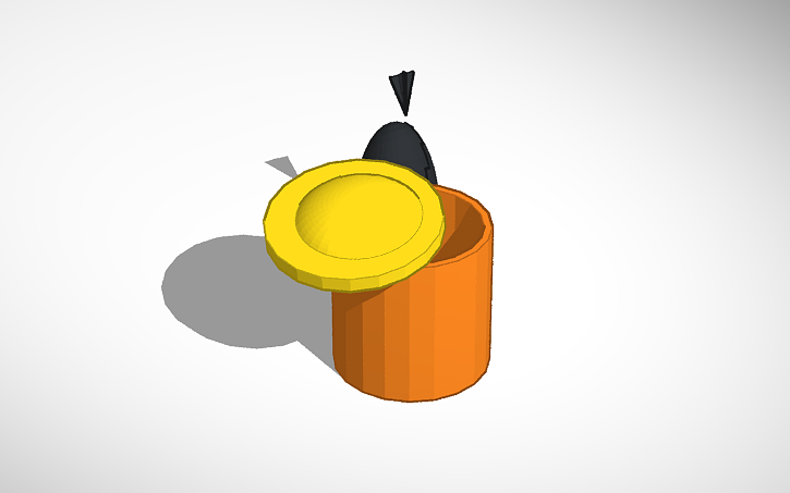 3D design Garbage can and trash bag - Tinkercad