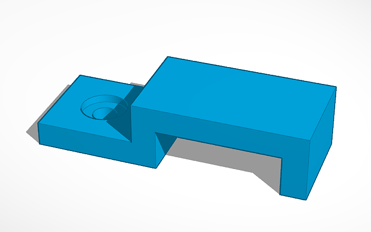 3D design Clip 15x5mm | Tornillo cabeza 5,7mm ancho 3mm - Tinkercad