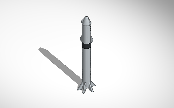 3D design SpaceX starship - Tinkercad