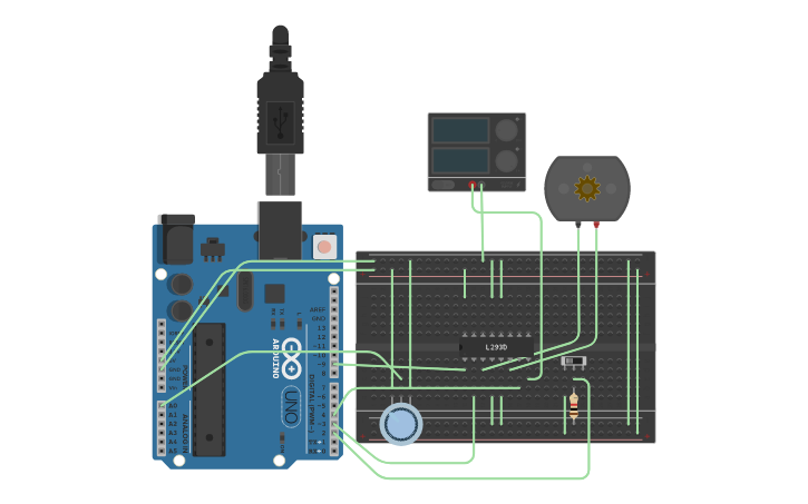 Circuit design Motor - Tinkercad