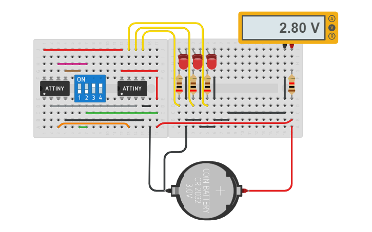 Circuit design 4 bit computer debug | Tinkercad