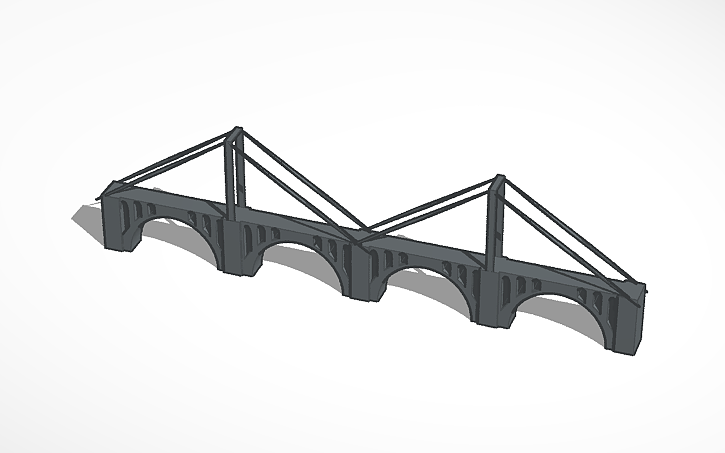 3D design bridge design - Tinkercad