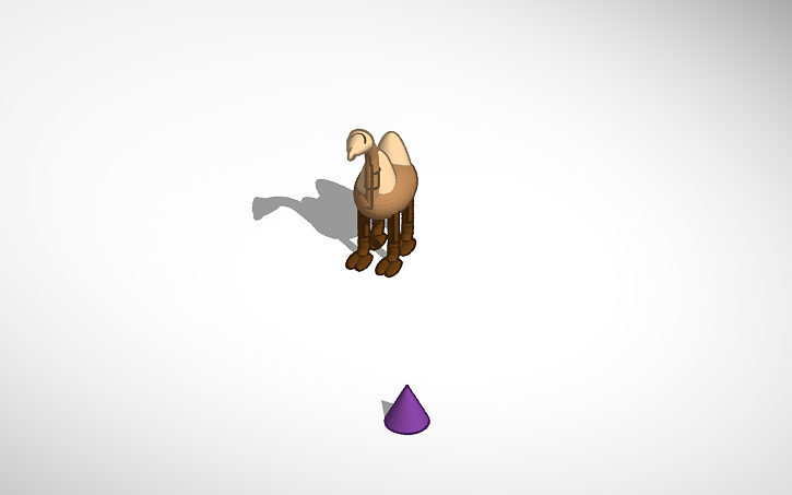 3D design camel - Tinkercad