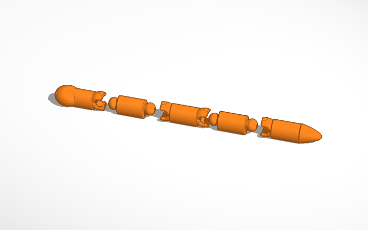 3D design Functional Ball-Joint Snake - Tinkercad