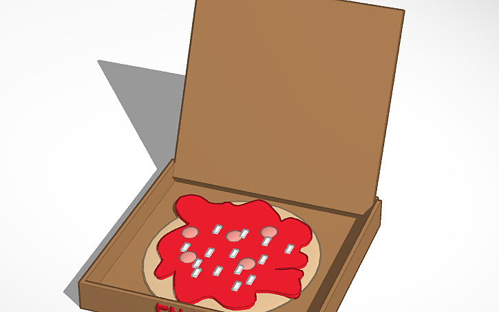 3D design FNAF Pizza Box (for box contest) - Tinkercad