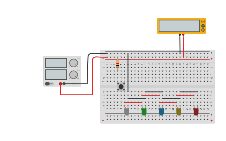 Circuit design Circuito 2: Acionamento de leds em paralelos | Tinkercad