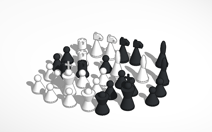 3D design chess set - Tinkercad