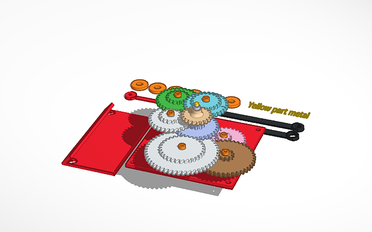 3D design Arduino steppermotor clock - Tinkercad