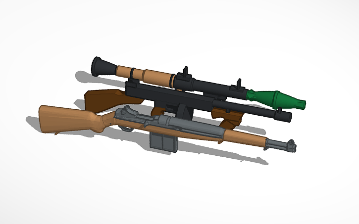 3D design odd rifle - Tinkercad