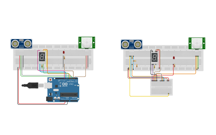 Circuit Design Motion Detection And Distance Measurement Tinkercad