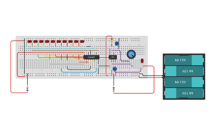 Circuit design LED CHASER Circuit - Tinkercad