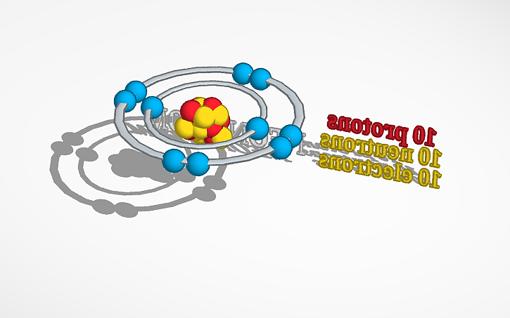 3D design Neon Atom A.S 8B - Tinkercad