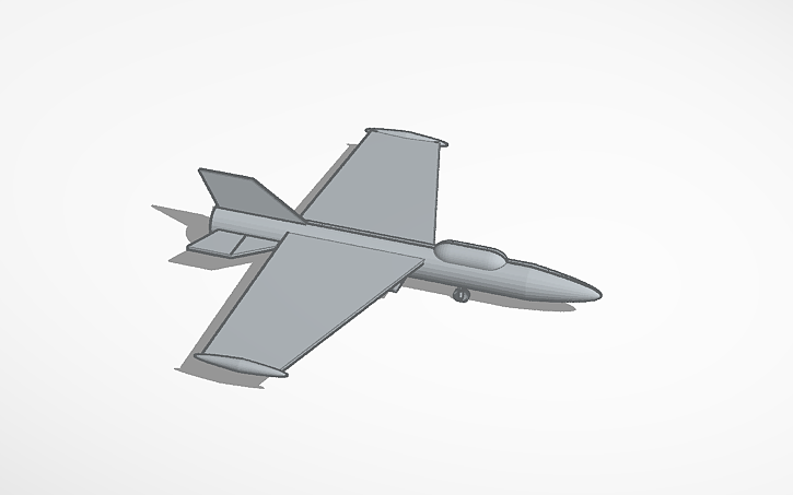 3D design fighter jet - Tinkercad