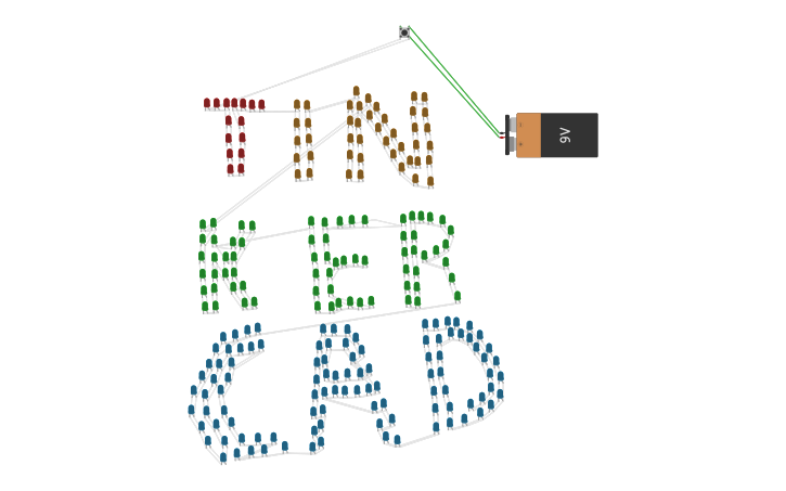 Circuit design Tinkercad LED lights - Tinkercad