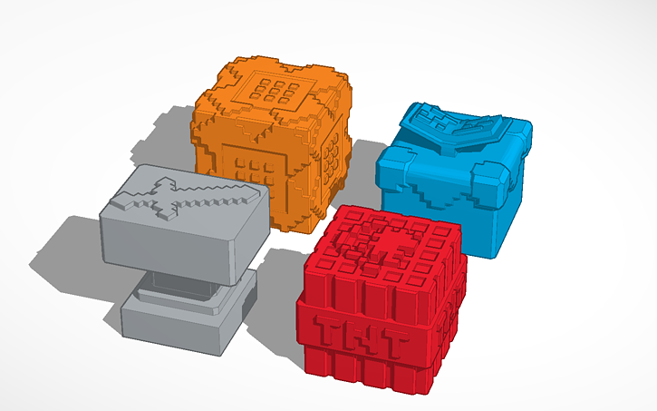 3d Design Minecraft Blocks Tinkercad