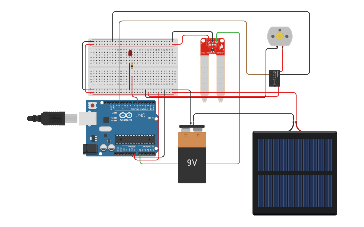 Circuit Design Smart Irrigation System Tinkercad