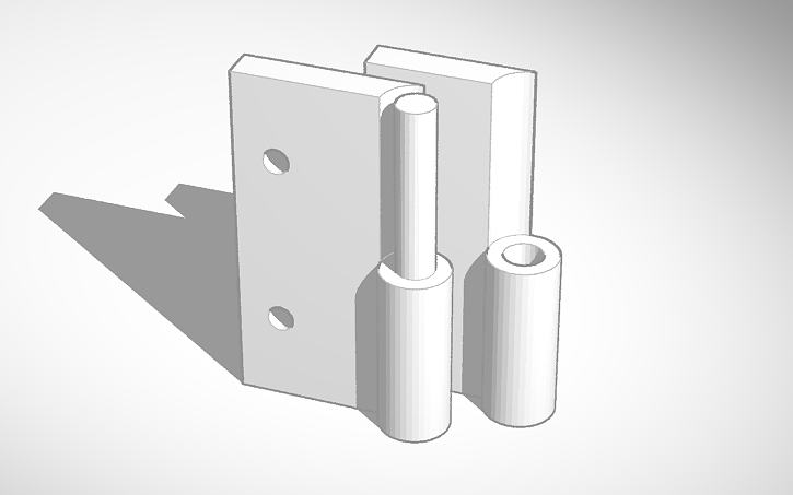 3D design Box Hinge - loose fit - Tinkercad