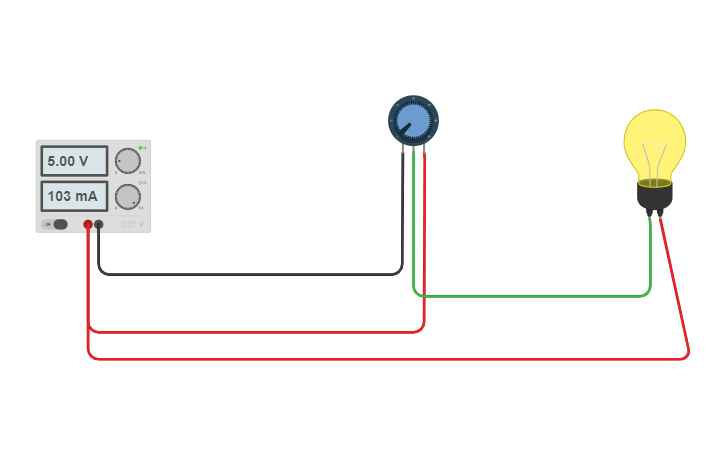 Circuit Design Lighting A Bulb With Potentiometer Tinkercad