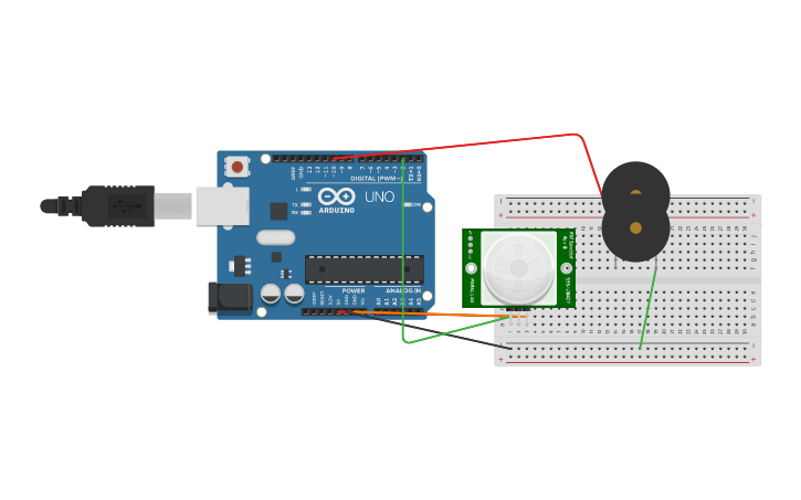Circuit Design Alarm Tinkercad