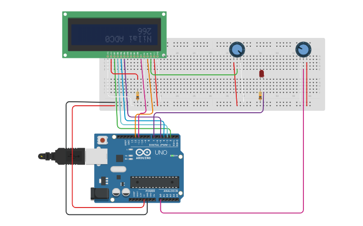 Circuit design ADC modul 3 - Tinkercad