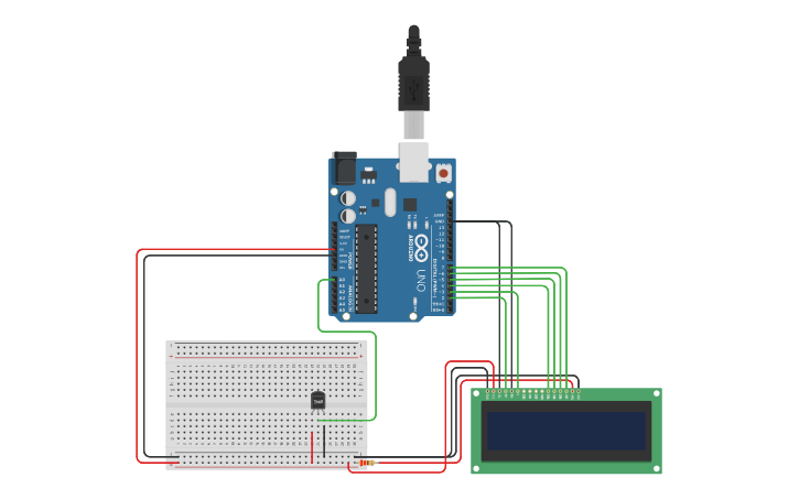 Circuit design Sensor Suhu | Tinkercad Circuit design Sensor Suhu | Tinkercad