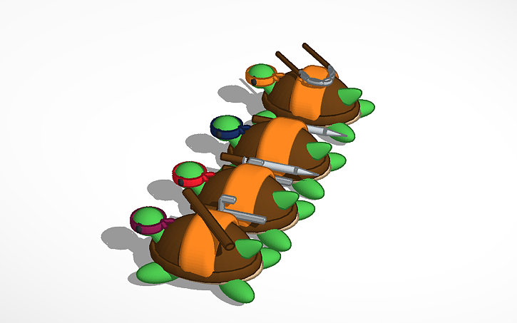 3D design Weird turtle - Tinkercad