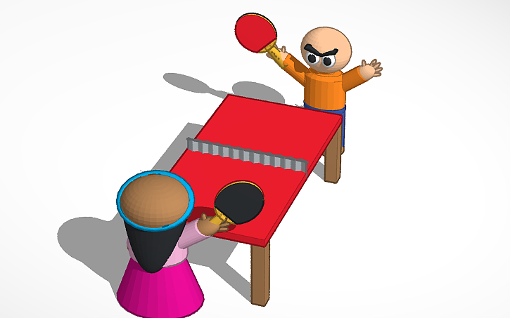 3D design Ping Pong - Tinkercad