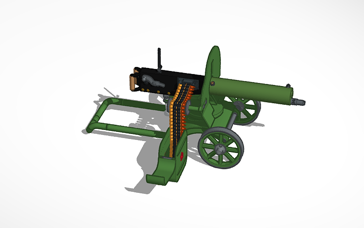 3D design Maxim 1905 machine gun | Tinkercad