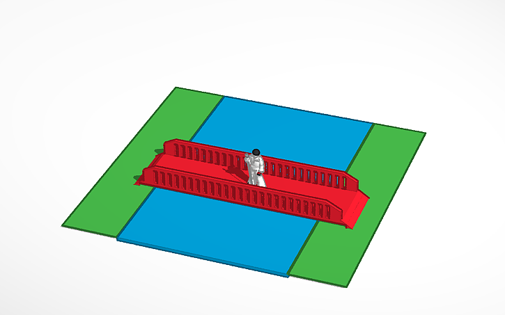 3D design Elvis on a bridge - Tinkercad