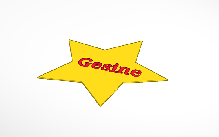 3D design Stern mit Name - Tinkercad