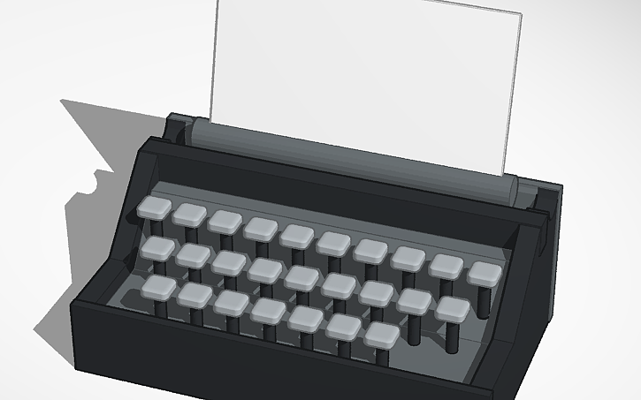 3D design Interactive Typewriter - Tinkercad