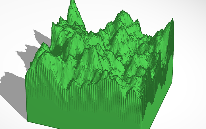 3D design montaña - Tinkercad