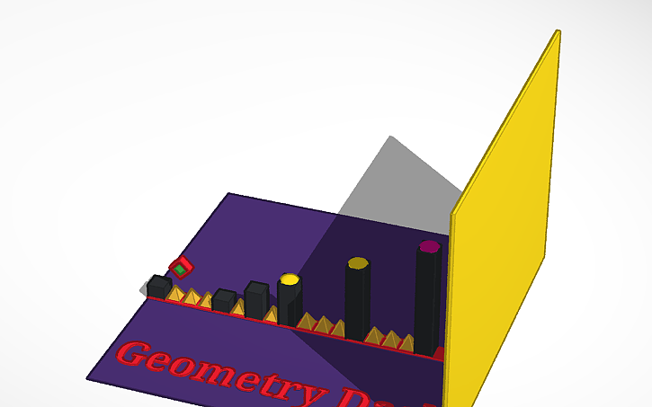 3D design Geometry Dash map - Tinkercad