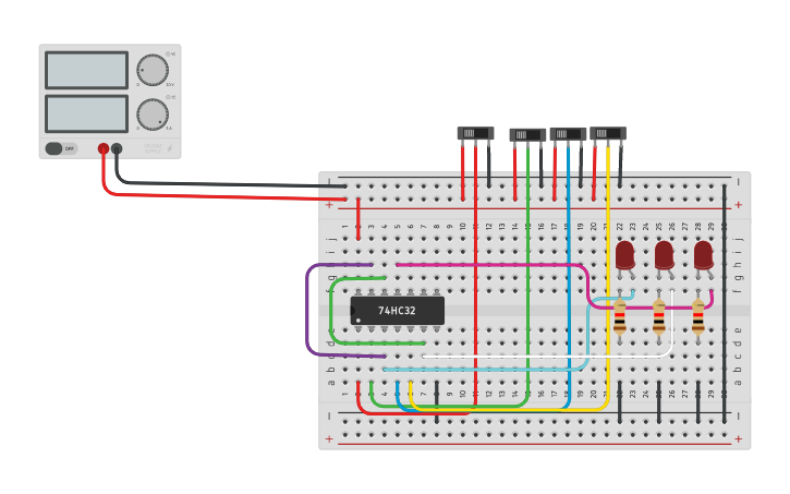 Circuit design Putinun IC74LS32 - Tinkercad