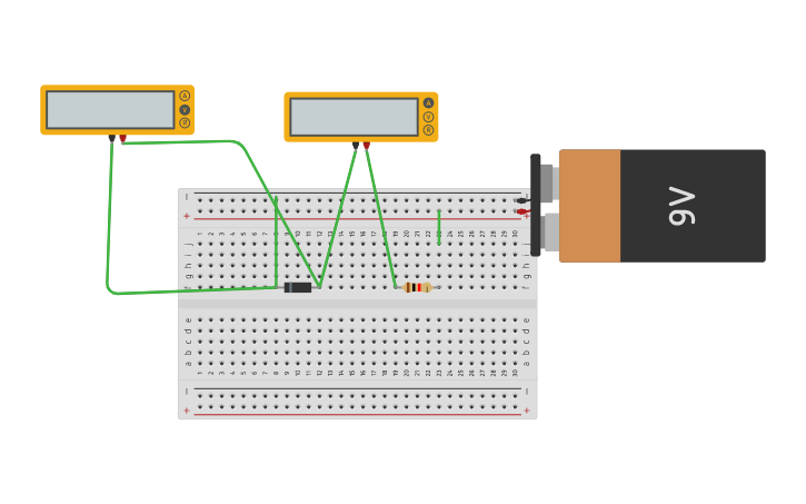 Circuit design measure the voltage and current by using multimeter ...