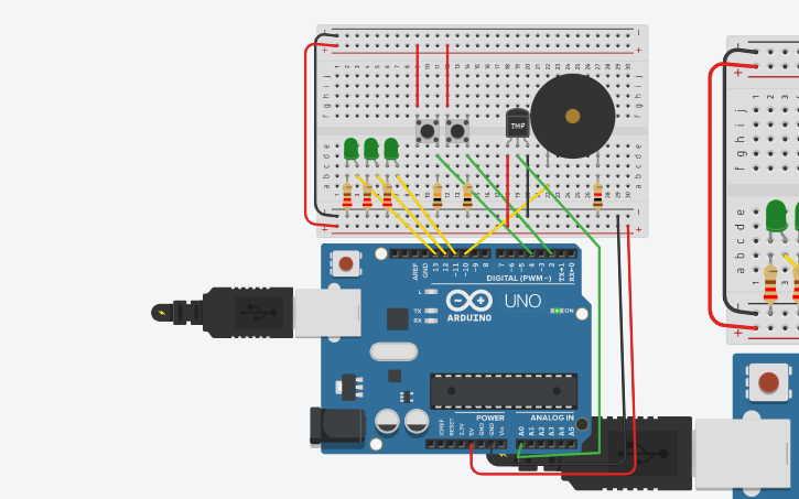 Circuit design temperature sensor | Tinkercad Circuit design temperature sensor | Tinkercad