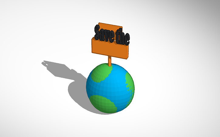 3D design Earth - Tinkercad