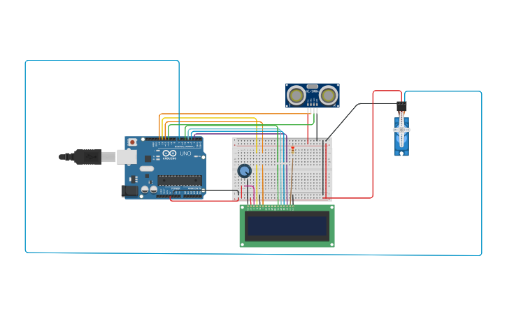 Circuit design Automatic Car Parking Lot - Tinkercad
