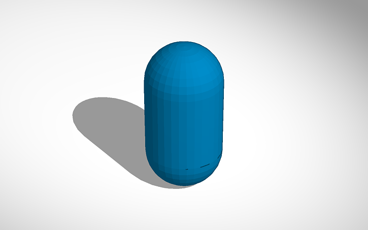 3D design Capsule shape - Tinkercad
