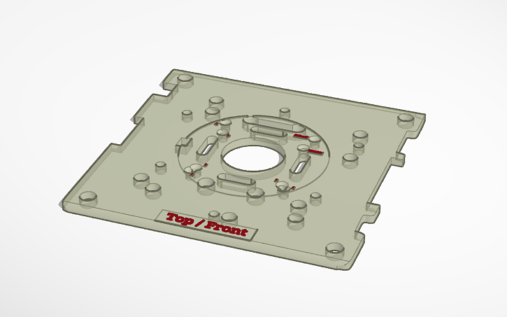 3D design Skil router table adapter plate for Dewalt, Makita - Tinkercad