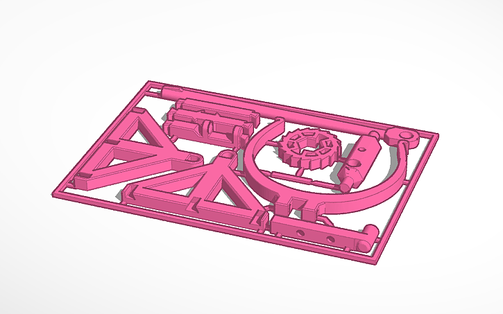 3D design catapult kit card - Tinkercad