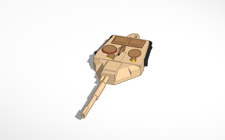 3D design Abrams Tank Turret Key Chain | Tinkercad