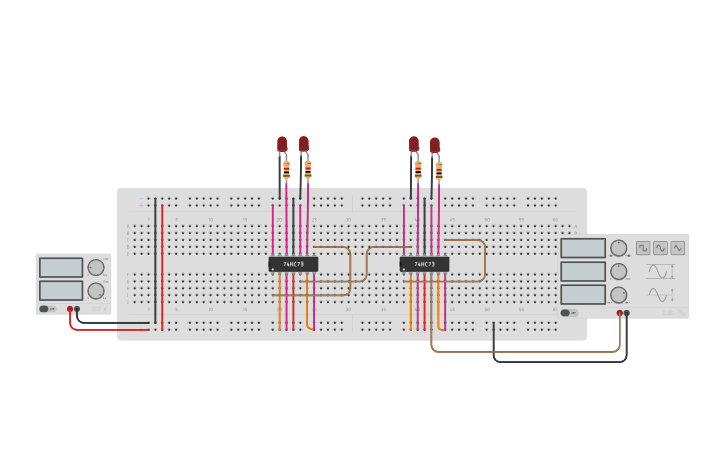 Circuit Design 4 Bit Asynchronous Down Counter Tinkercad 6862