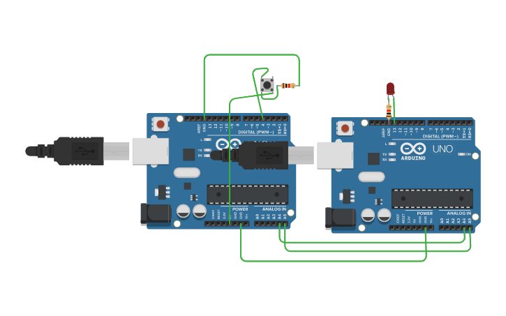 Circuit design i2c led - Tinkercad