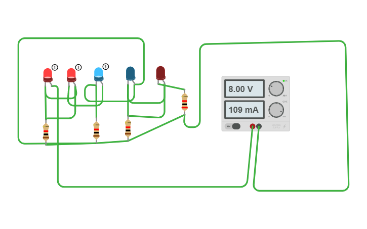 Circuit design Charge level indicator - Tinkercad