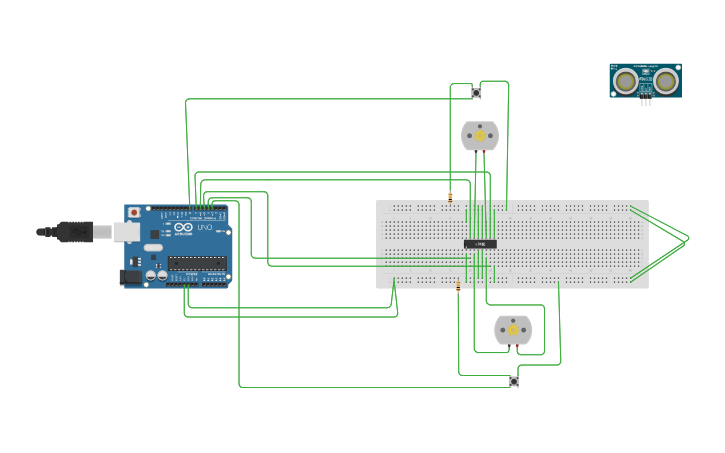 Circuit design RoverTest | Tinkercad