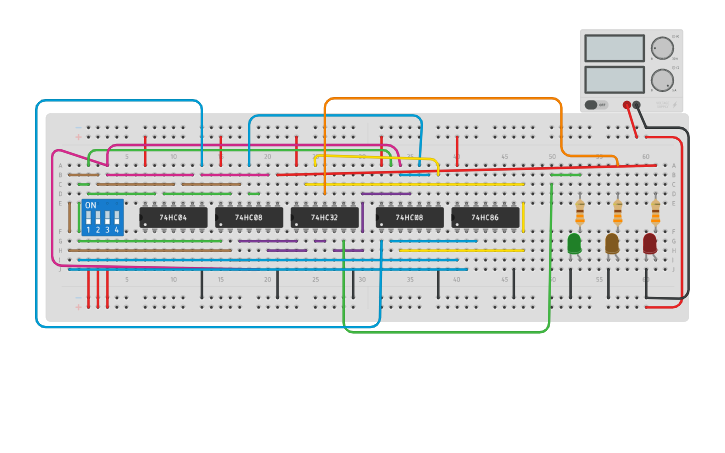 Circuit Design Circuito Combinacional Tinkercad